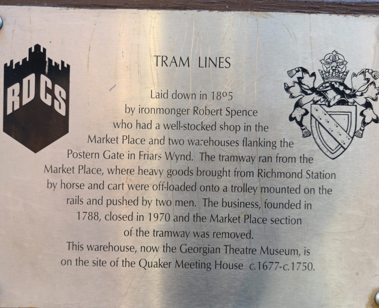 Tram Lines, Richmond, North Yorkshire – Heritage Boards